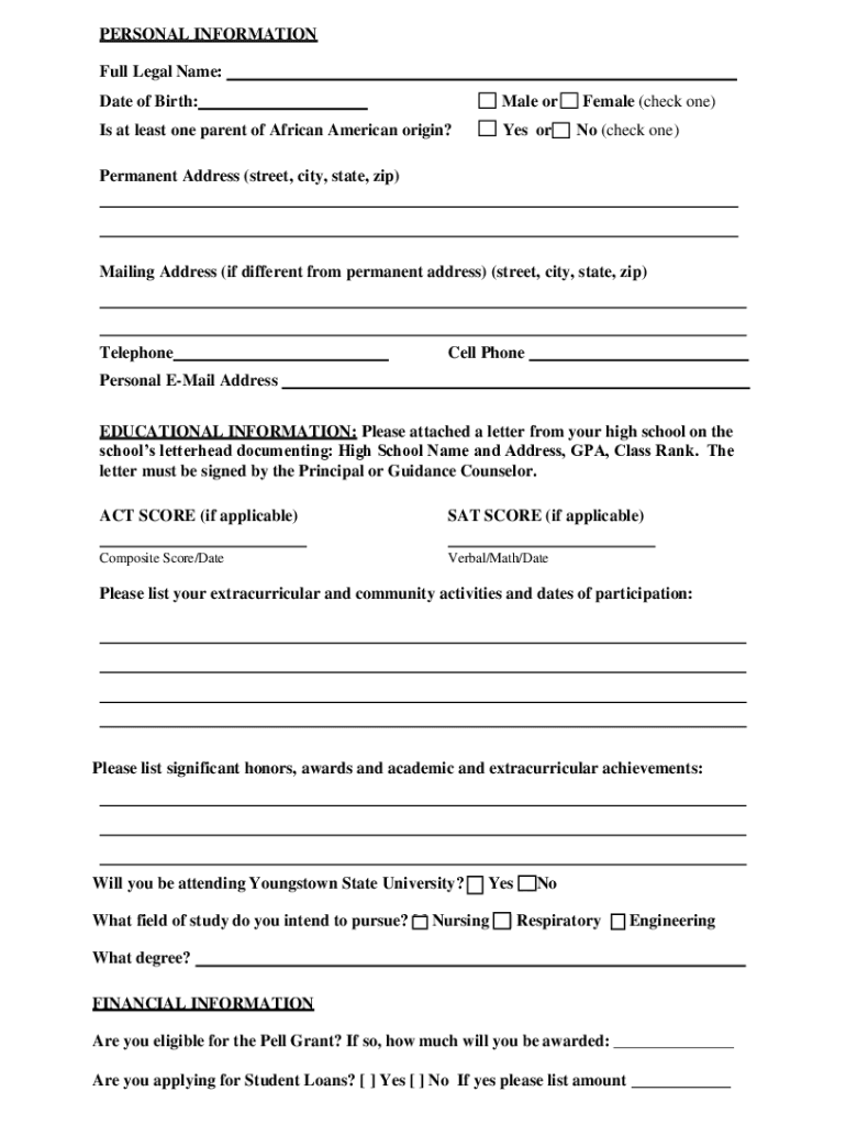 Fillable Online Basic Scholarship Application - PDF Templates - Jotform ...