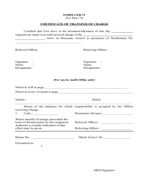 Fillable Online FORM G.F.R.-33 (See Rule - 78) CERTIFICATE 0 - Daman ...