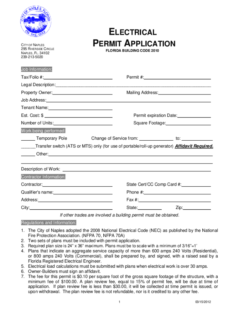 Fillable Online Permits and Inspections Fax Email Print - pdfFiller