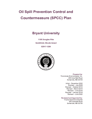 Fillable Online Oil Spill Prevention Control and Countermeasure (SPCC ...