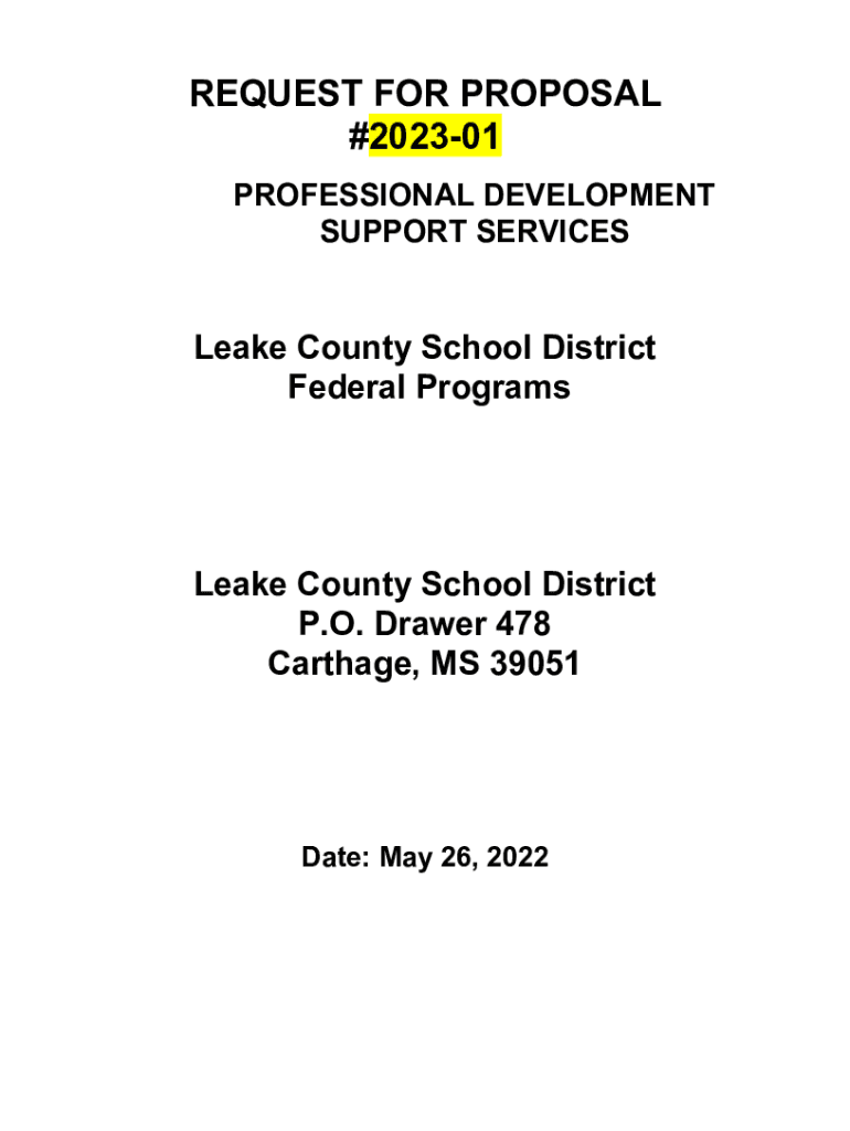 Fillable Online What Is a Request for Proposal? How to Write an RFP ...
