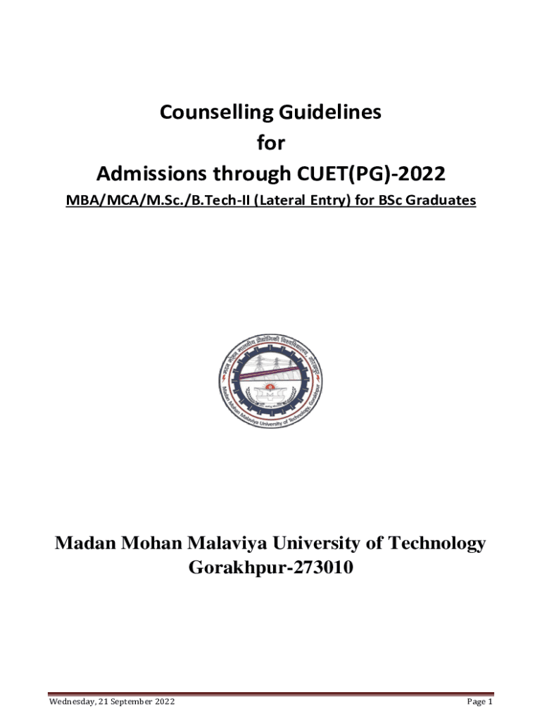 Fillable Online Counselling Guidelines Fax Email Print - pdfFiller