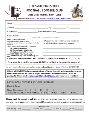 Fillable Online H.E.L.P. Booster Club Membership Form - 2021-2022 Fax ...