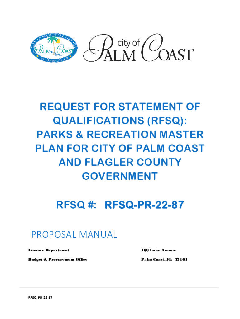 Fillable Online Request for Statement of Qualifications (RFSQ) for ...