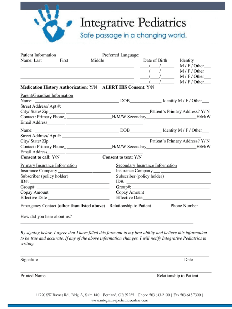 Fillable Online New patient forms packet - Prisma Health Fax Email ...