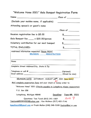 Fillable Online Family Reunion Registration Form Template - Pinterest ...