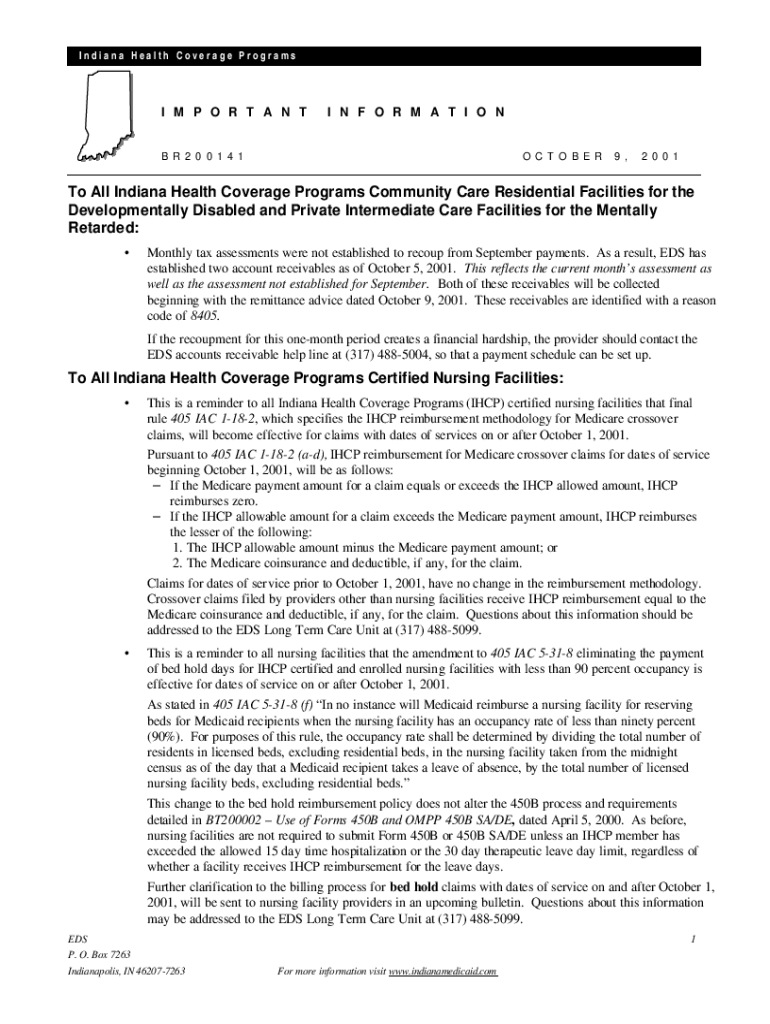 Fillable Online Indiana Health Coverage Programs Prior Authorization ...