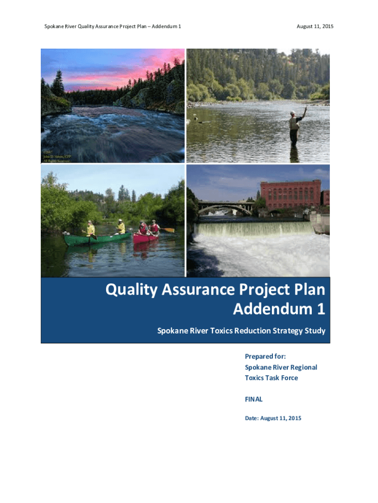 Fillable Online Quality assurance project plan (QAPP) templates for ...