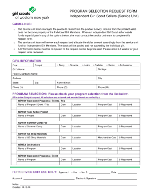 Fillable Online Service Unit IGM Program Selection Request Form Fax ...