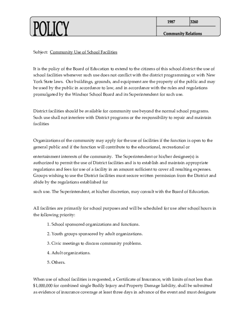 Fillable Online Facilities user Agreement Fax Email Print - pdfFiller