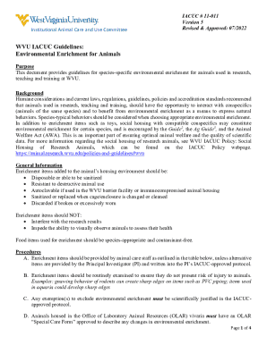 Fillable Online Institutional Animal Care and Use Committee - an overview Fax Email Print ...