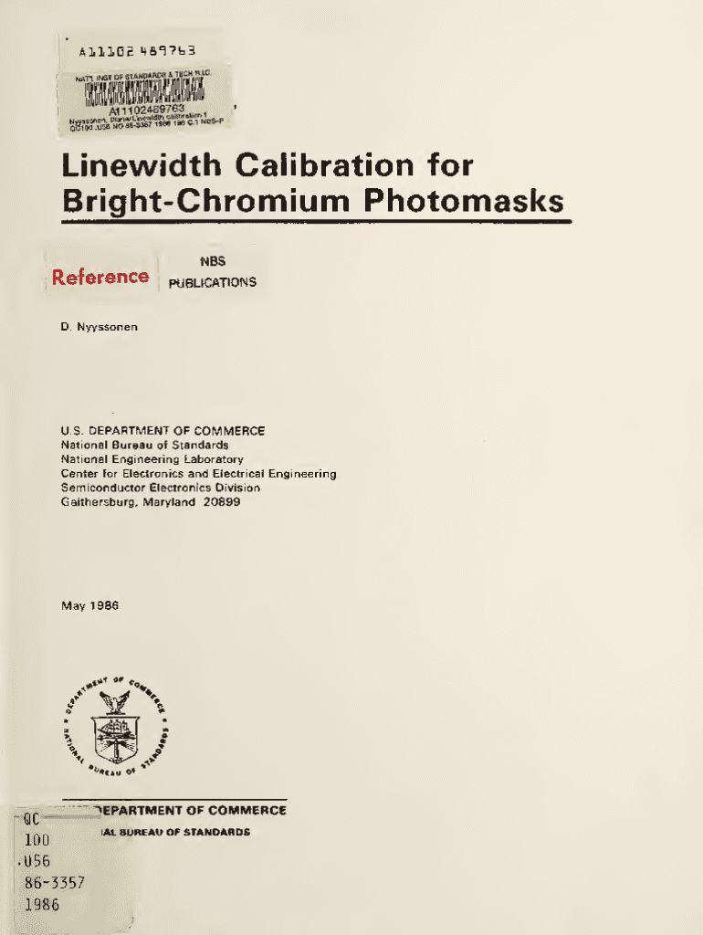 Fillable Online nvlpubs nist Linewidth calibration for bright-chromium ...