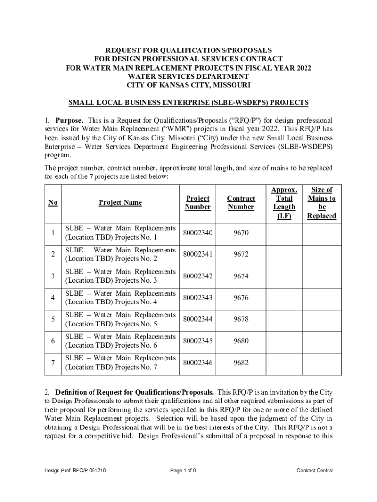 Fillable Online request for qualifications/proposals Fax Email Print - pdfFiller