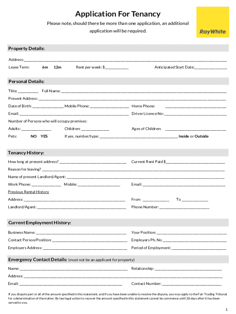Fillable Online LEASE APPLICATION FORM FOR USE Form Template Fax Email ...