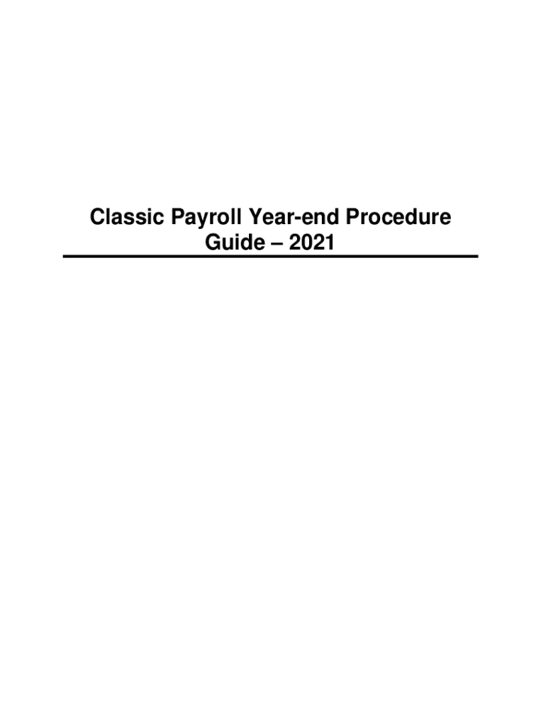 Fillable Online How do I pre-balance Payroll Year-end Reports? Fax ...