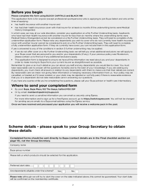 Fillable Online Bupa Select - application form for use when applying to join ... Fax Email Print ...