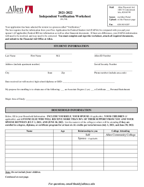 Fillable Online Applying For Financial Aid - Allen University Fax Email ...