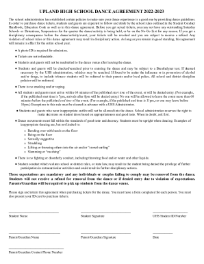 Fillable Online High School Dance Rules - AWS Fax Email Print - pdfFiller