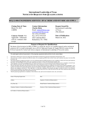Fillable Online rfq 22-0003 engineering mep construction inspection ...