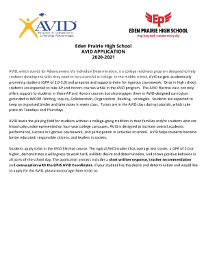 Fillable Online What AVID Is / College & Career Readiness - AVID Center ...