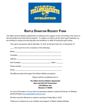 Fillable Online Raffle Donation Request Form - Fill Online, Printable ...