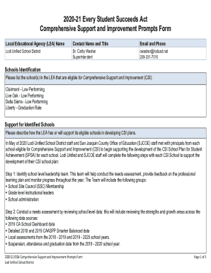 Fillable Online 2020-21 CSI Prompts Form Fax Email Print - pdfFiller