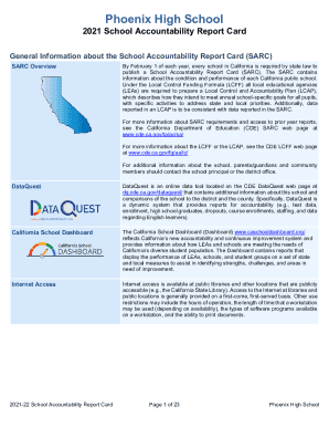 Fillable Online School Accountability Report Cards - AVUSD Fax Email ...