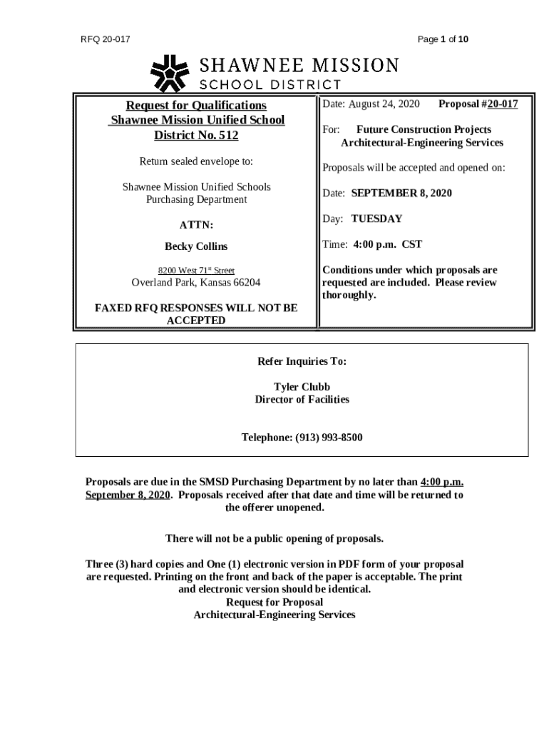 Request for Qualifications/Proposal Doc Template | pdfFiller