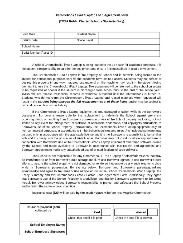 IMS Device Agreement - Canton Union School District 66 Doc Template | pdfFiller