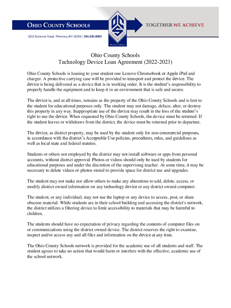 Fillable Online Student Technology and Liability AgreementDigital Flagship Fax Email Print ...