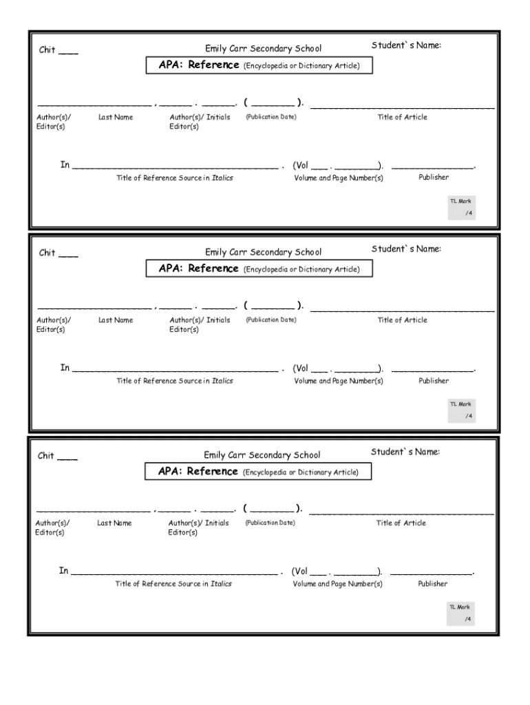 Fillable Online ChitEmily Carr Secondary School Students Name Fax Email Print - pdfFiller
