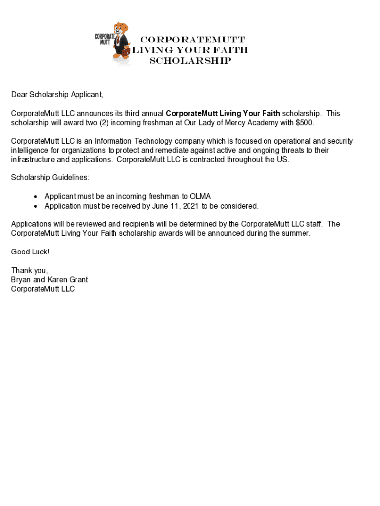 Fillable Online Future Scholars - Selective Scholarship Application Fax ...