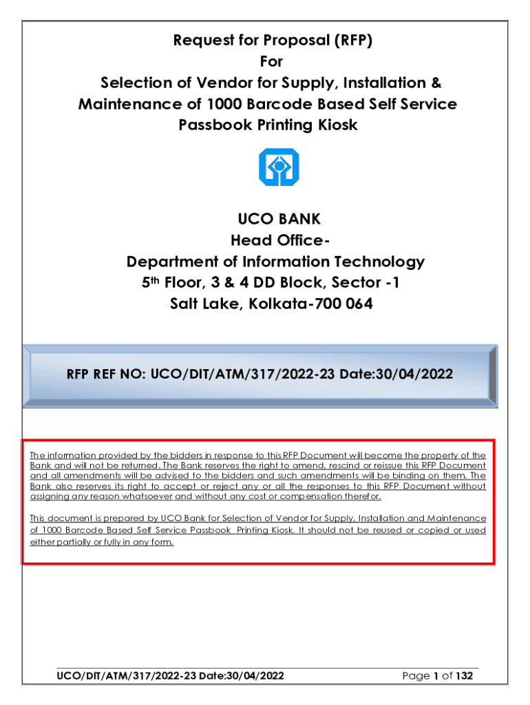 Fillable Online Request for Proposal (RFP) for Selection of Vendor for Supply ... Fax Email ...