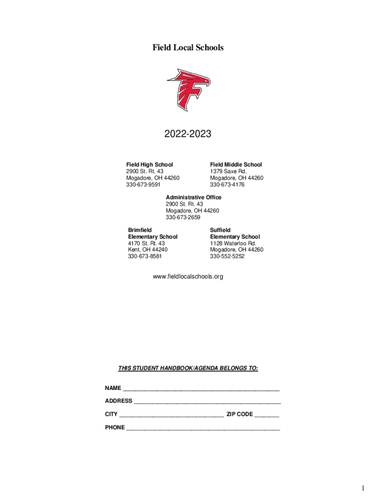 Fillable Online FIELD HIGH SCHOOL - 2900 State Route 43, Mogadore, OH ...