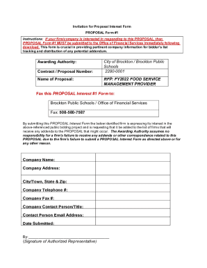 Fillable Online Request for Proposal Form Template - Jotform Fax Email ...
