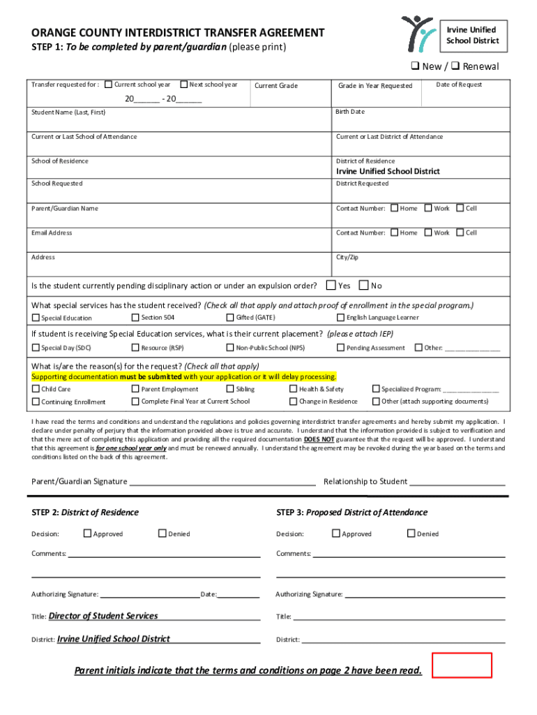 Fillable Online Free fillable Irvine Unified School District PDF forms - Fill io Fax Email Print ...