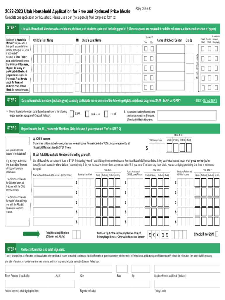 Fillable Online HOW TO APPLY FOR FREE AND REDUCED ... - SharpSchool Fax Email Print - pdfFiller