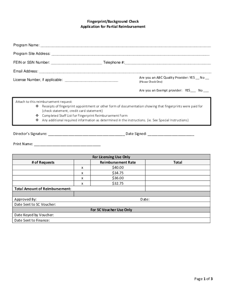 Fillable Online of 3 Fingerprint/Background Check Application for ...