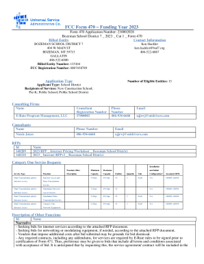 Fillable Online OMB 3060-0806 FCC Form 470 Approval by ... Fax Email ...