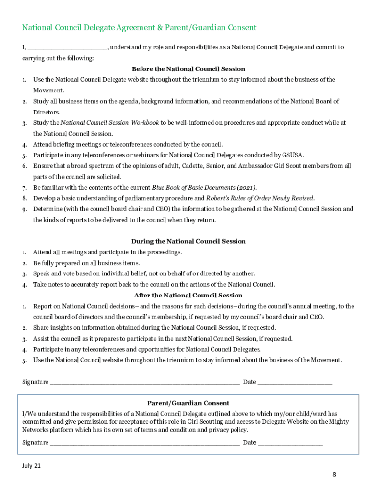 Fillable Online National Delegate Agreement Form - JotForm Fax Email Print - pdfFiller
