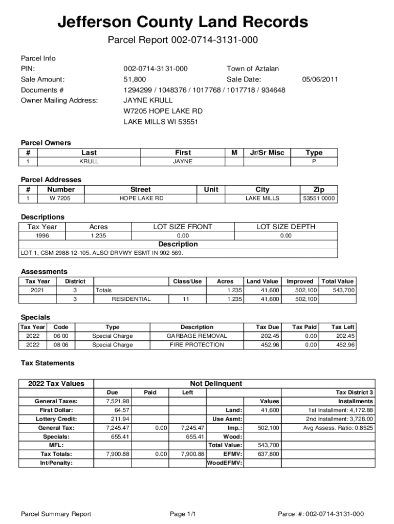 Fillable Online Recording Department (land records, etc.) and Tax ...