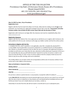 Fillable Online Motor Vehicle Excise Tax - City of Providence Fax Email ...