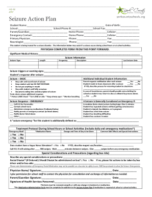 Fillable Online I-CL-31 Seizure Action Plan Fax Email Print - pdfFiller