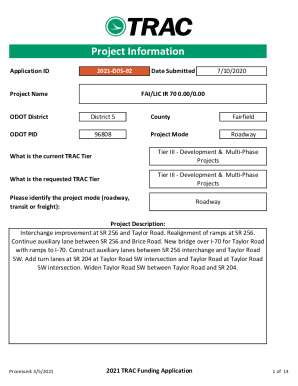 Fillable Online Project InformationOhio Department of Transportation Fax Email Print - pdfFiller