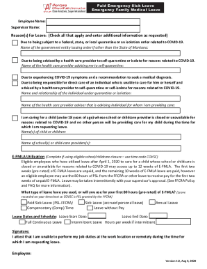 Fillable Online opi mt 2022 Emergency Paid Sick Leave Notice and ...