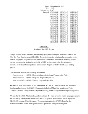 Fillable Online mtc ca MTC Resolution No. 4202 Approved. MTC Resolution ...