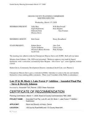 Fillable Online CERTIFICATE OF RECOMMENDATION - Grand County Fax Email ...