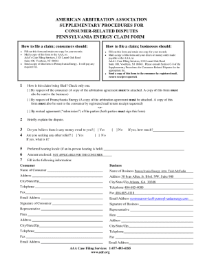 Fillable Online AAA Claim Form Fax Email Print - pdfFiller