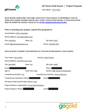 Fillable Online Tips for Writing and Submitting your Gold Award ...