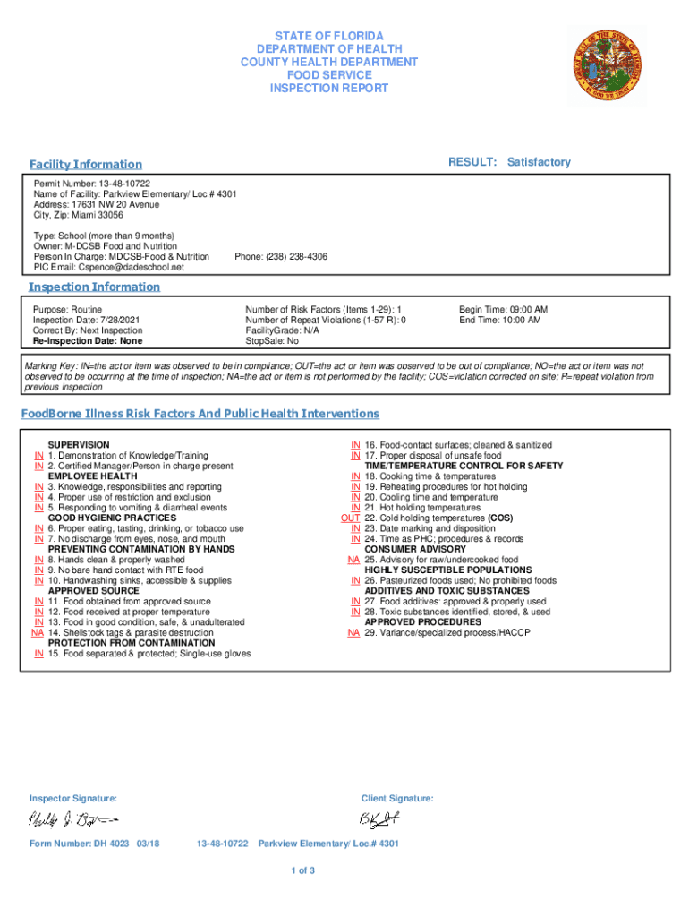 Fillable Online Public School Inspection Report Fax Email Print - pdfFiller